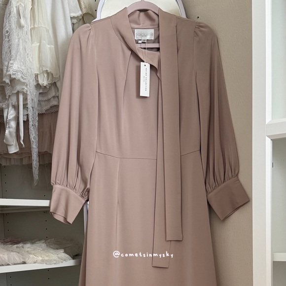 Veiled Collection | Dresses | Veiled Collection Rania Satin Mock Neck ...